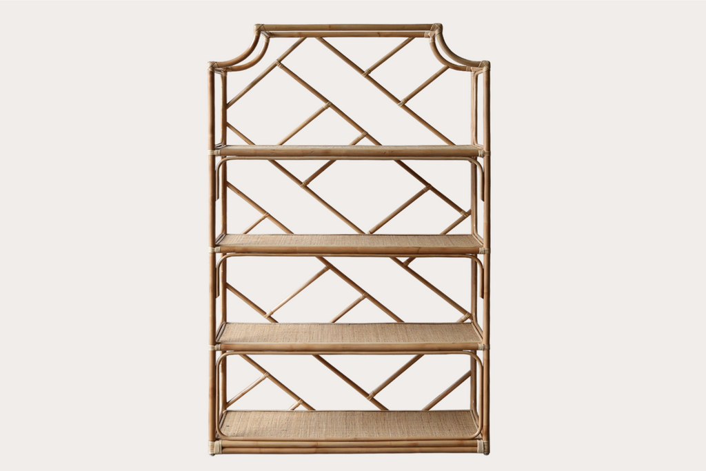 Chippendale 4 Shelf Unit. Natural