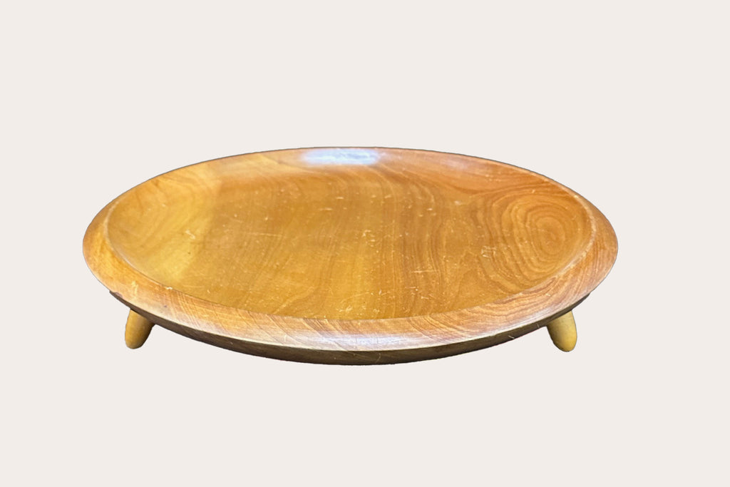 Mid century kauri timber bowl on 3 legs