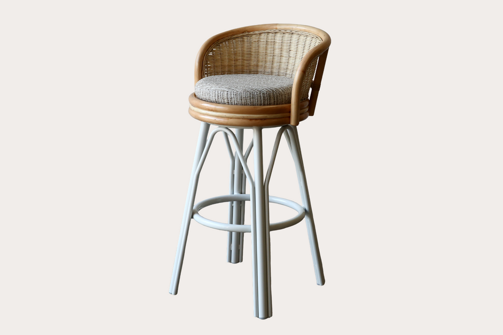 Sake Barstool - Tobacco | Handcrafted Rattan Bar Stool for Indoor ...