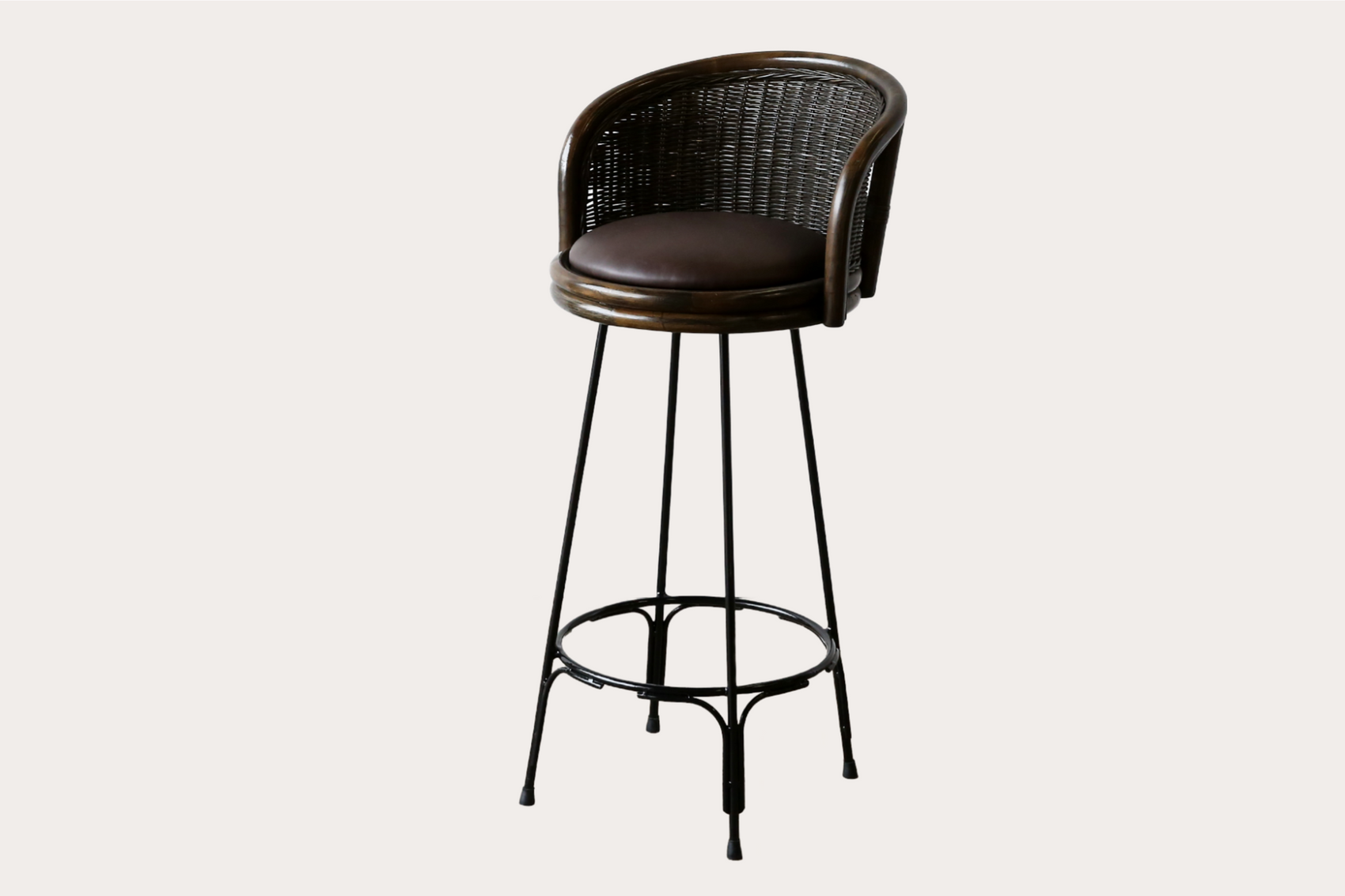 Sake Barstool - Tobacco | Handcrafted Rattan Bar Stool for Indoor ...