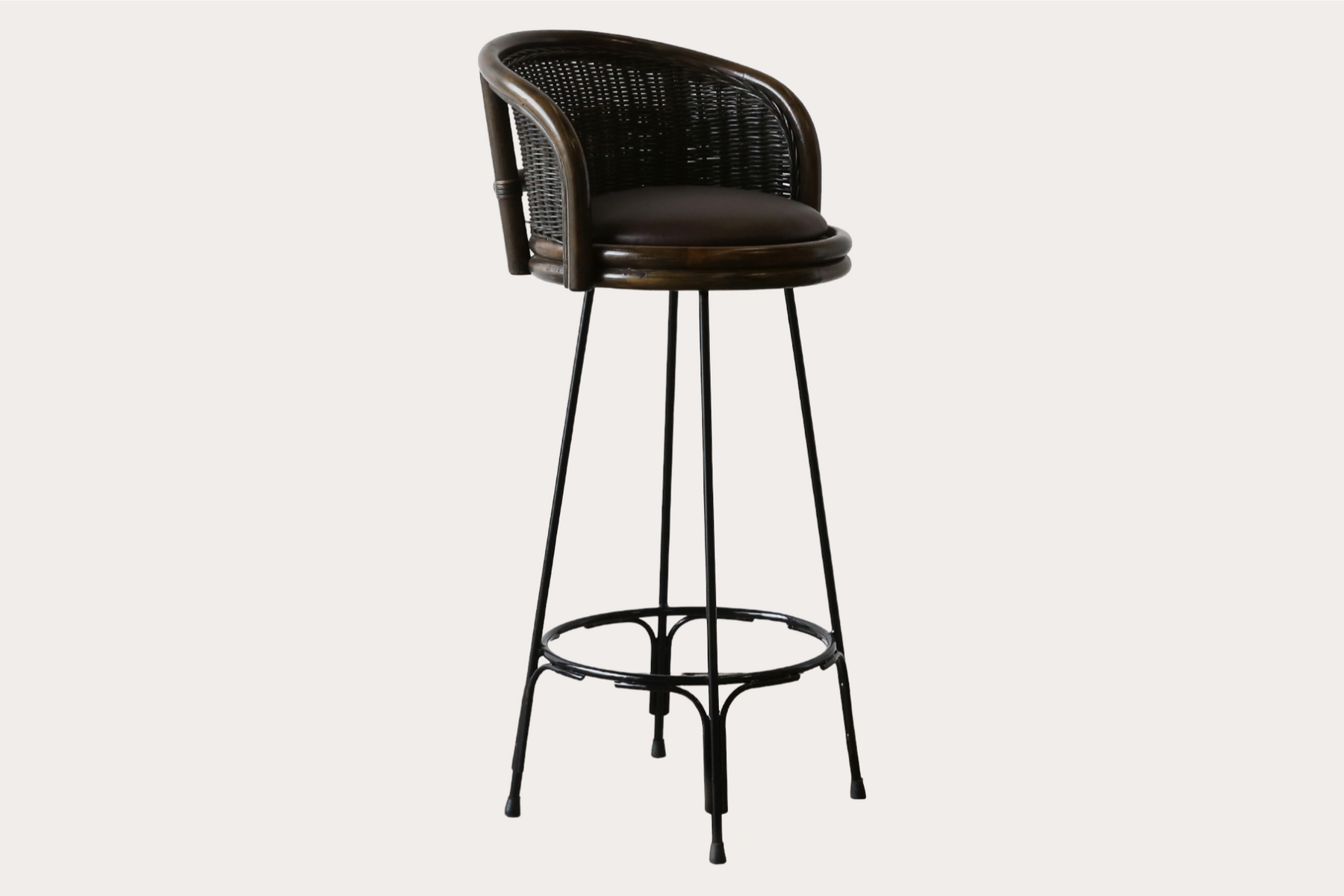 Sake Barstool - Tobacco | Handcrafted Rattan Bar Stool for Indoor ...
